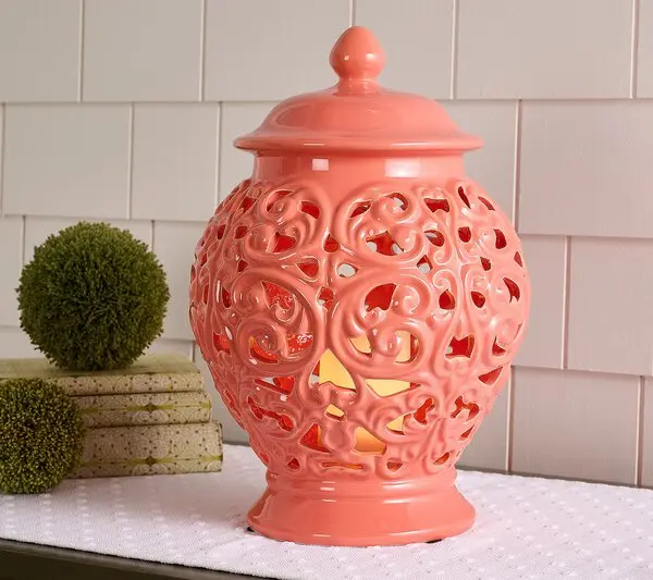 VALERIE PARR HILL As Is 16' Indoor/outdoor Flickering Flame Ceramic Urn - One-color