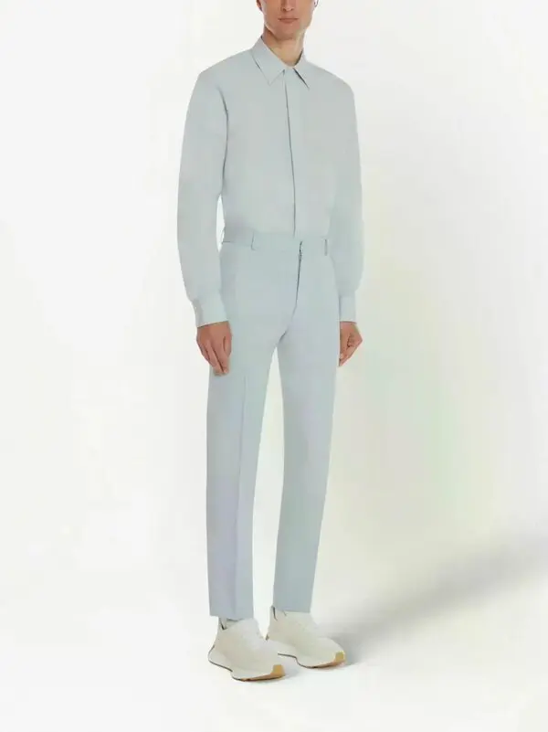 Alexander McQueen Concealed Placket Shirt - Blue
