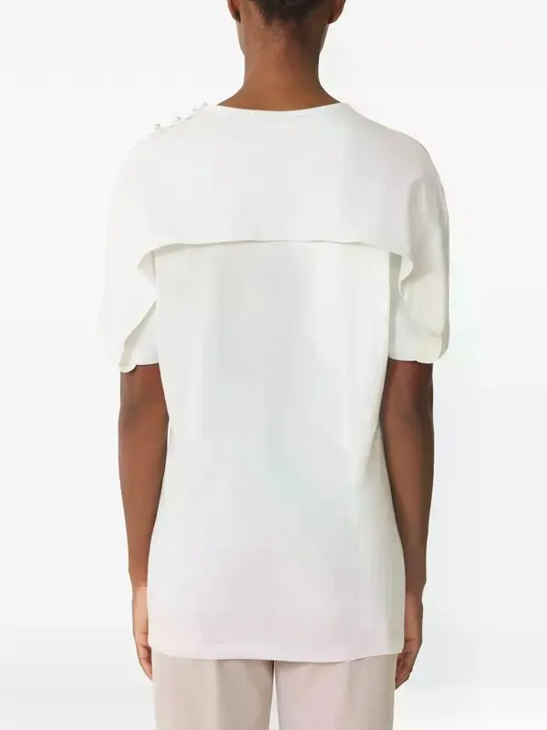 LANVIN Cape-effect Embellished T-shirt