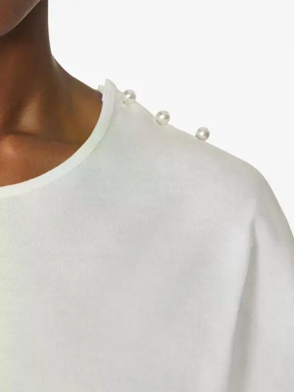 LANVIN Cape-effect Embellished T-shirt