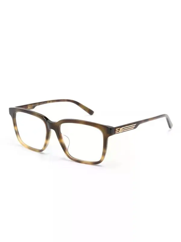 Gucci Square-frame Glasses - Brown
