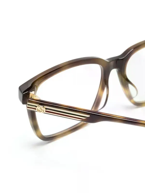 Gucci Square-frame Glasses - Brown