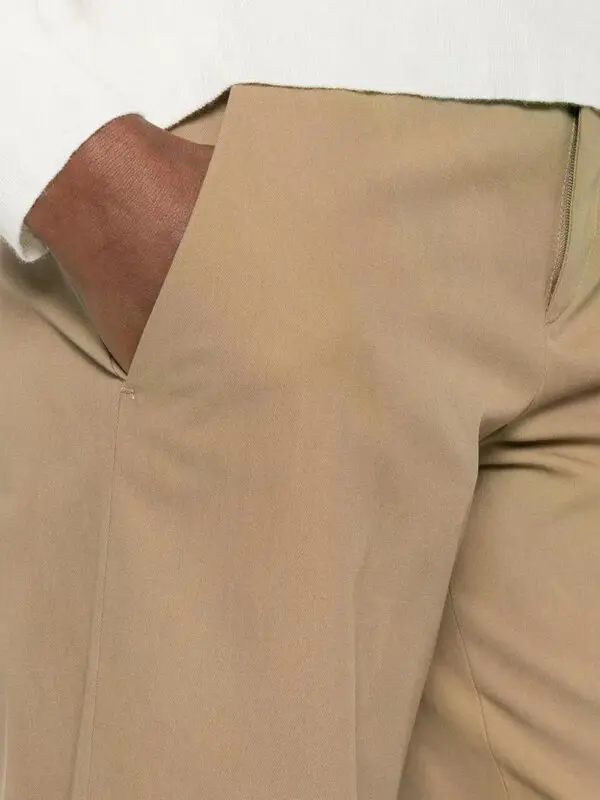 PT TORINO Pressed-crease Straight Leg Trousers - Neutrals