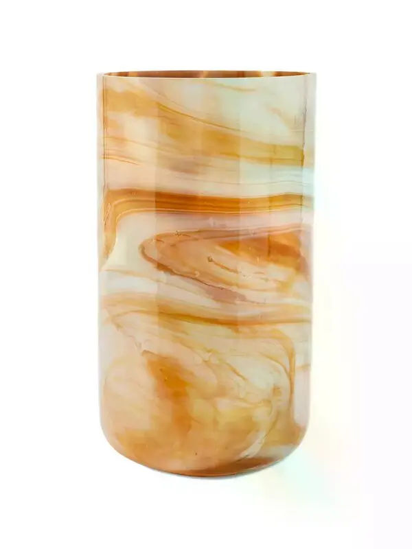 POLSPOTTEN Large Marble Glass Vase - Neutrals
