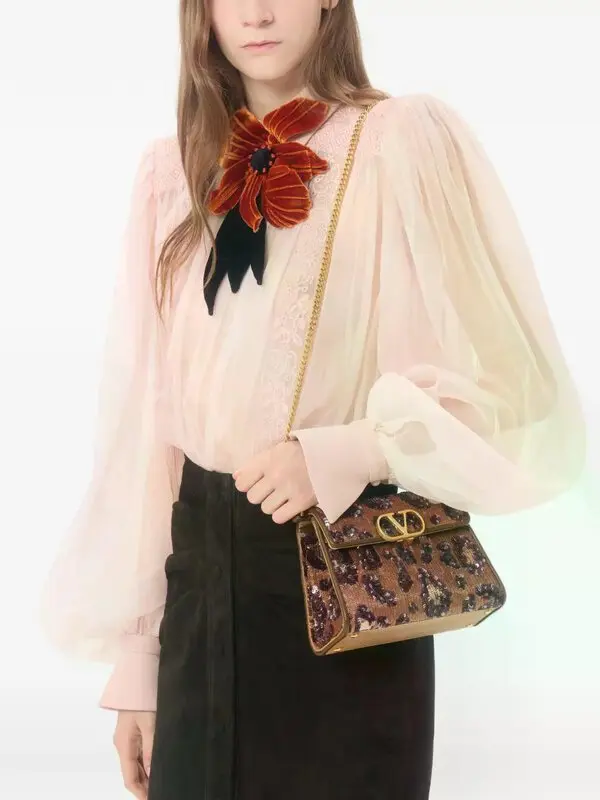 Valentino Garavani Vsling Mini Embroidered Handbag - Neutrals