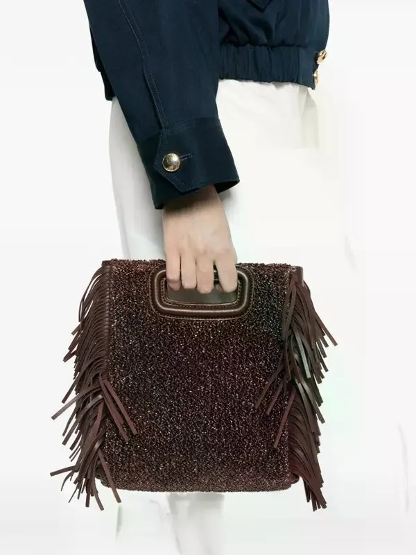 Maje Fringe Top-handle Bag