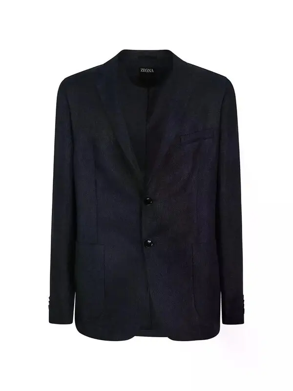 Zegna Button Jacket - Blue