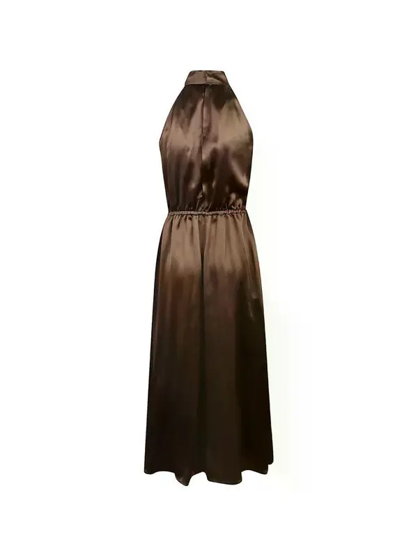 CRIDA MILANO Tie-neck Midi Dress