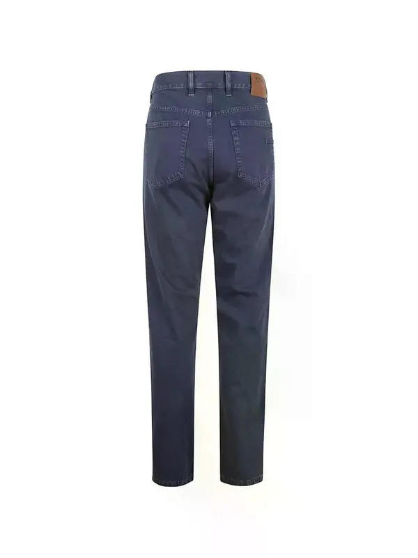 Zegna Logo Patch Jeans - Blue