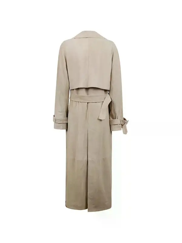 SWORD 6644 Double-breasted Belted Coat - Neutrals