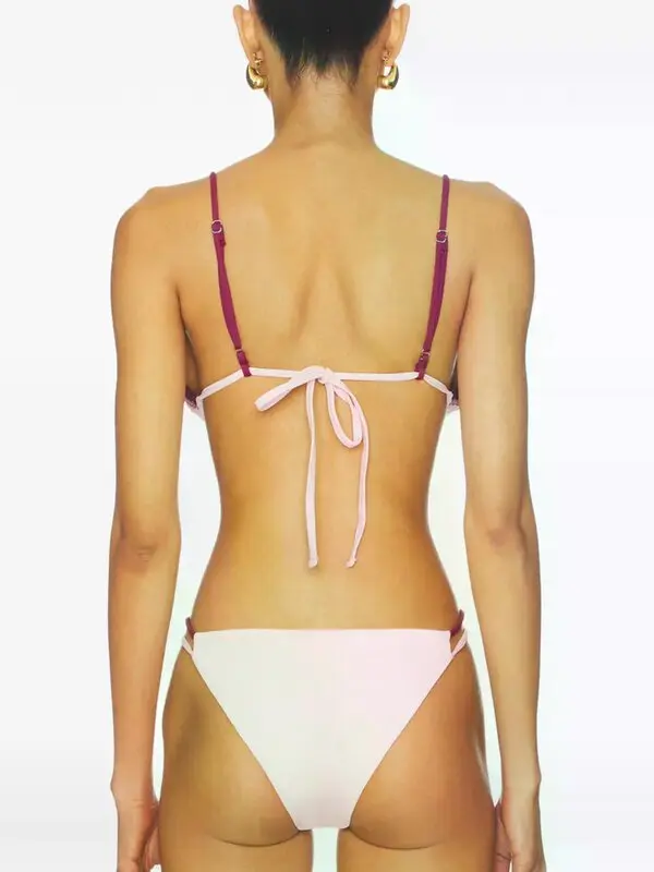 LESLIE AMON Garis Trimmed Bikini Top