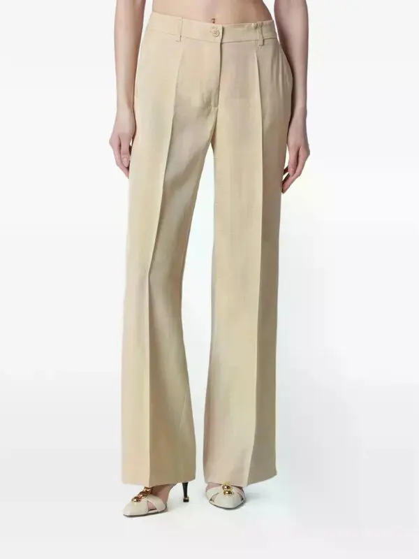 P.a.r.o.s.h Rania Palazzo Trousers - Neutrals