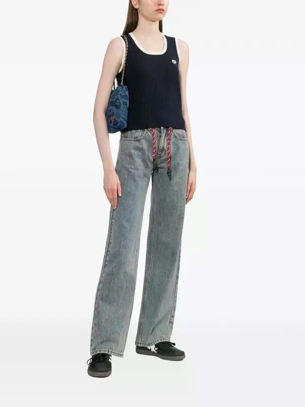 AAPE BY *A BATHING APE Logo-embroidered Vest - Blue