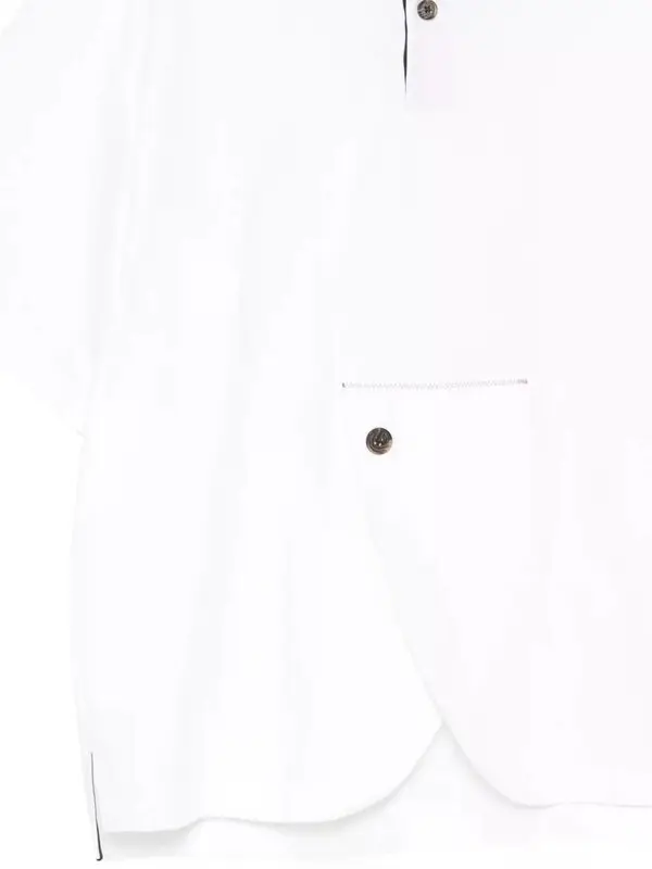 Kolor Contrast-collar Polo Shirt