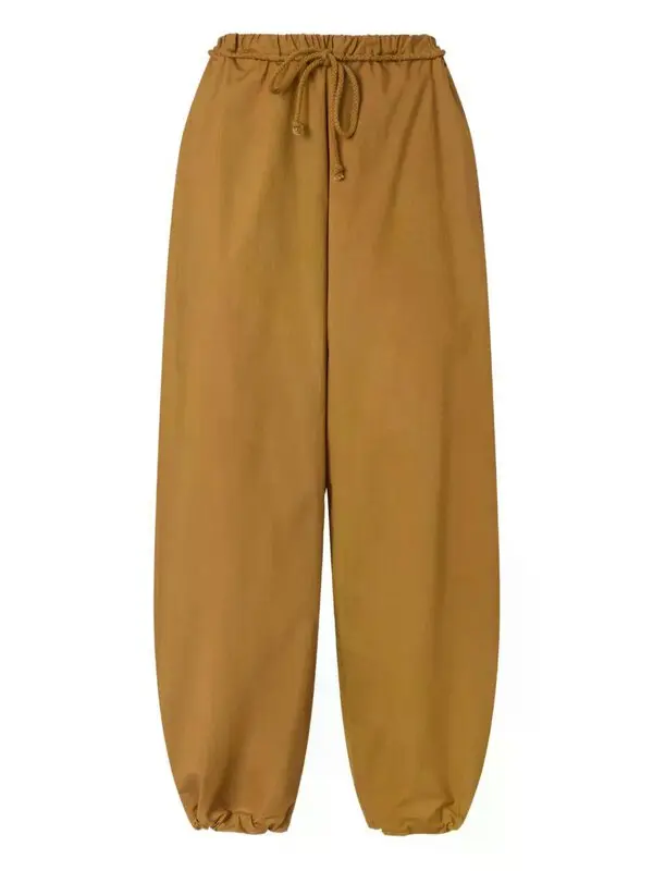 Pinko Drawstring-waist Cuffed Trousers - Brown