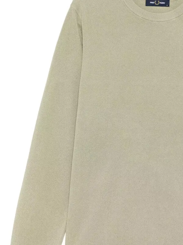 Fred Perry Pique Stitch Jumper - Green