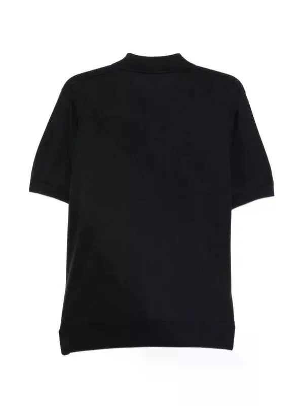 Fred Perry Tonic Waffle Polo Shirt - Black