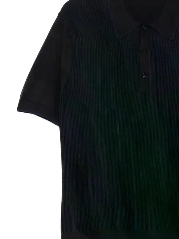 Fred Perry Tonic Waffle Polo Shirt - Black