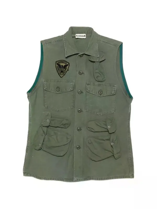 A.N.G.E.L.O. VINTAGE CULT Olive Buttoned Vest - Green