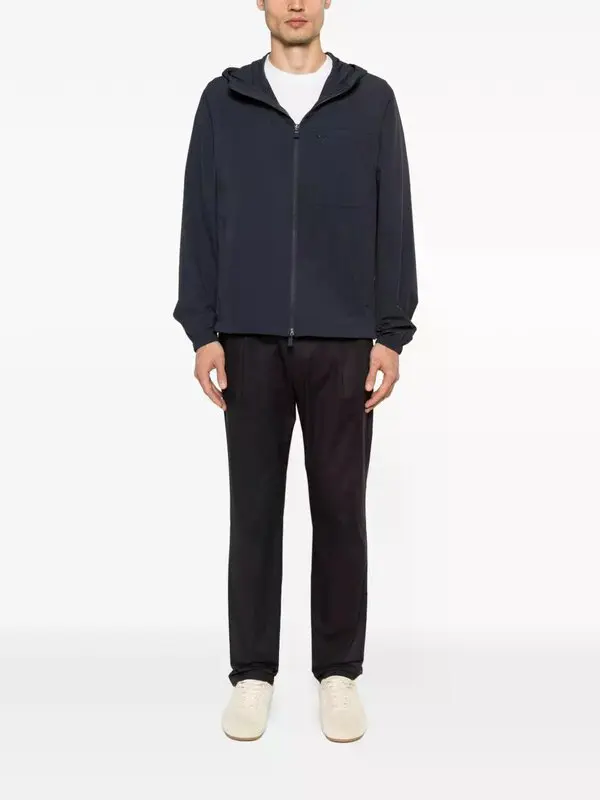 Herno Hooded Zip-up Jacket - Blue