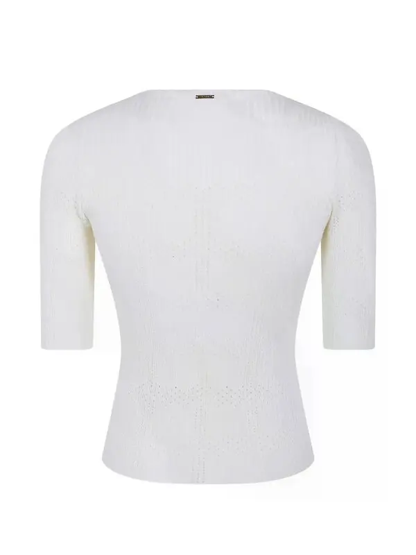 TWINSET Ribbed Knitted Top - White