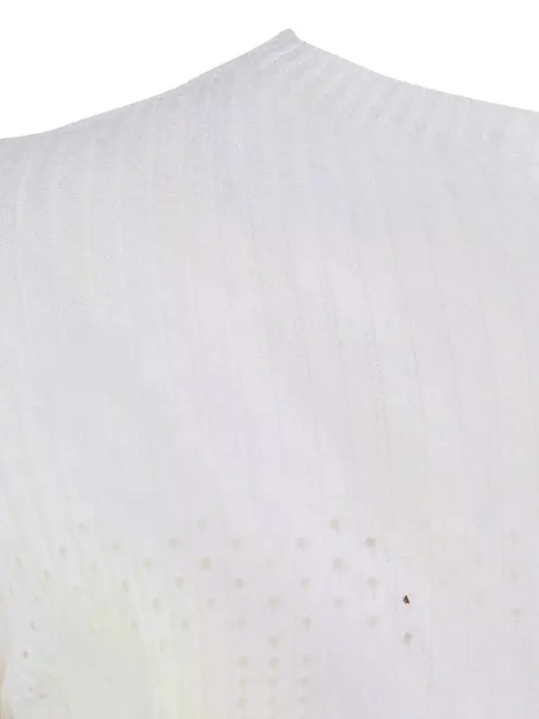 TWINSET Ribbed Knitted Top - White