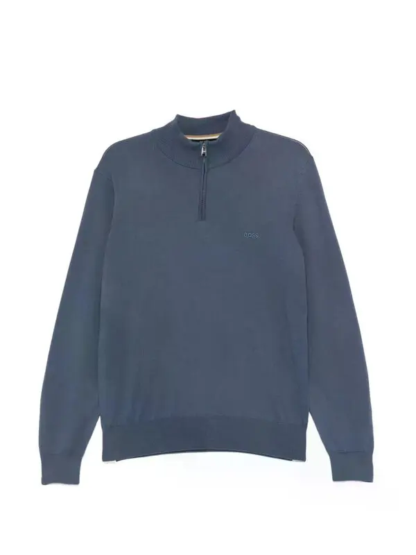 BOSS Half-zip Jumper - Blue