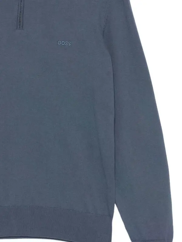 BOSS Half-zip Jumper - Blue
