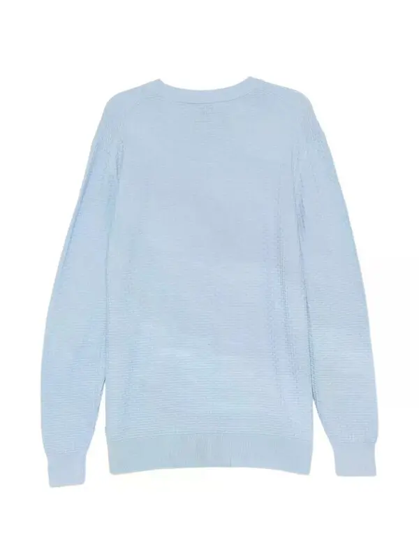 BOSS Textured Crew Neck Sweater - Blue