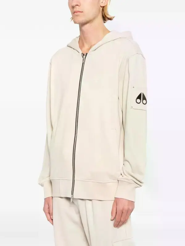 Moose Knuckles Hartsfield Zip-up Hoodie - Neutrals