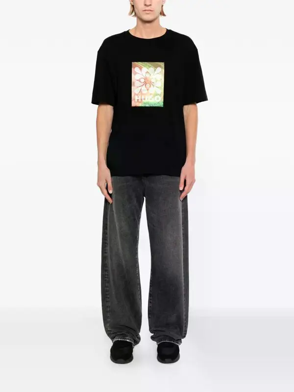 Hugo Damoru Graphic T-shirt - Black