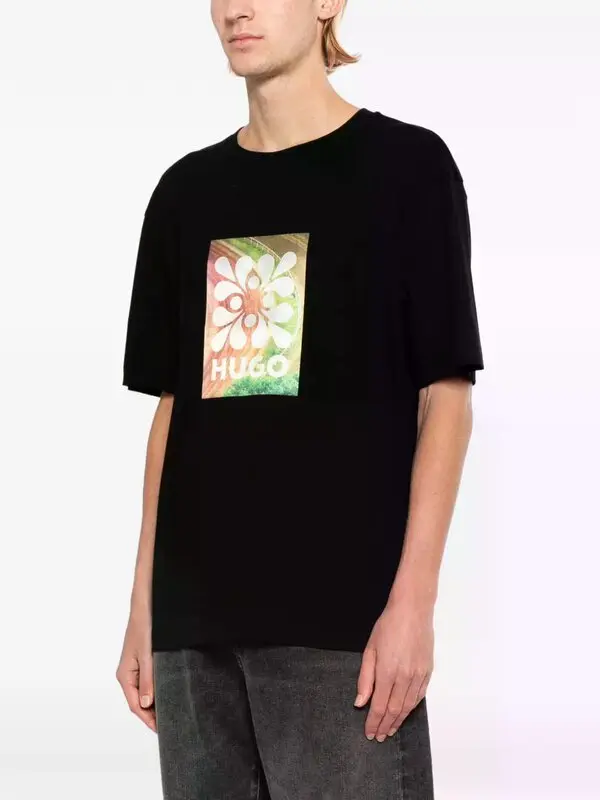 Hugo Damoru Graphic T-shirt - Black