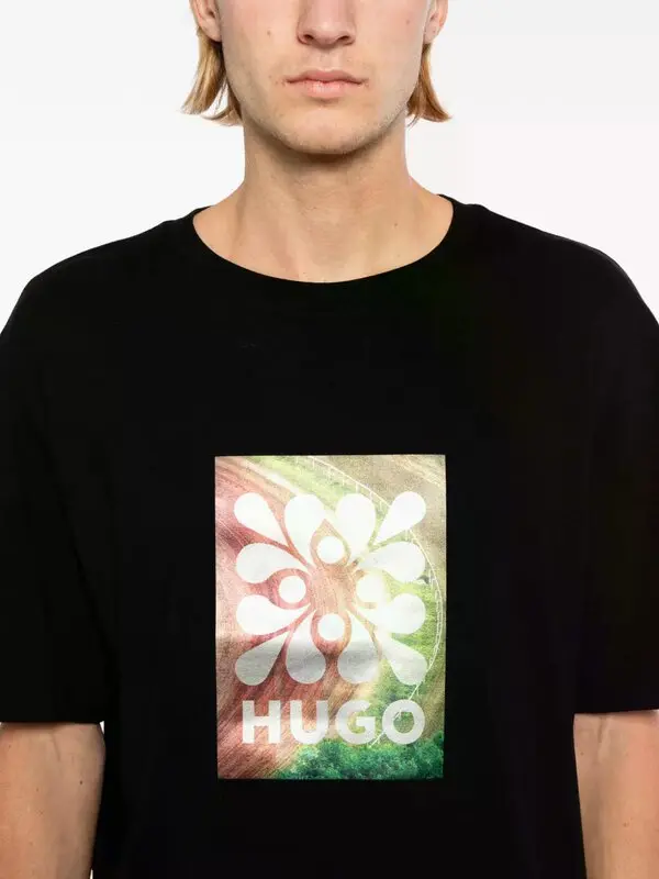 Hugo Damoru Graphic T-shirt - Black