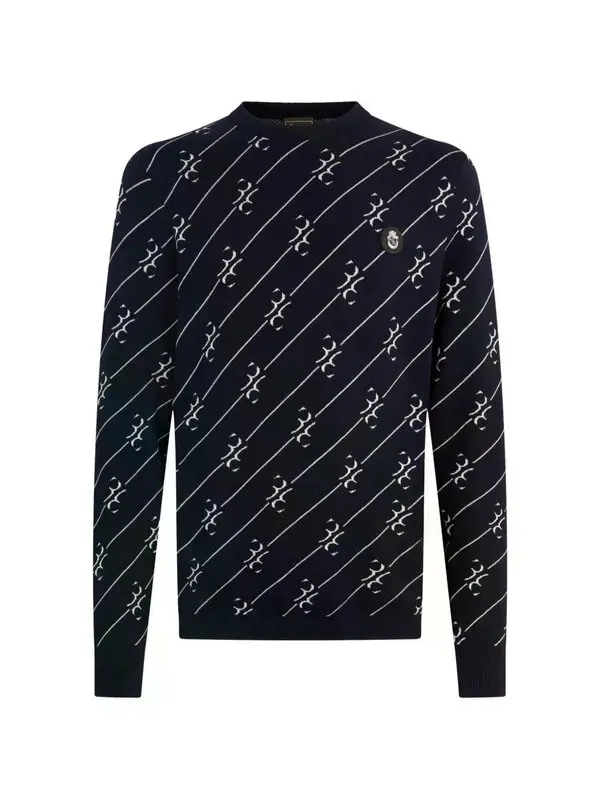 BILLIONAIRE All-over Print Sweater - Blue