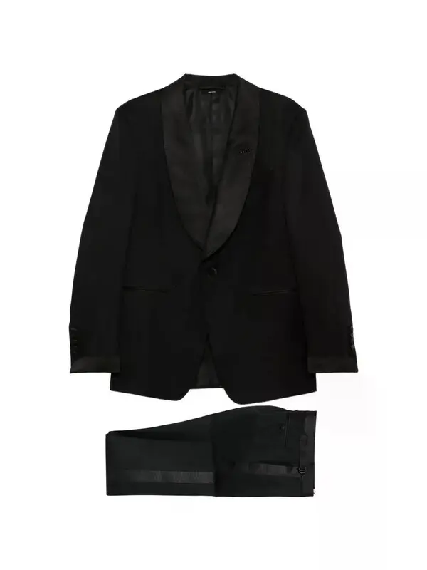 TOM FORD Shawl-collar Dinner Suit - Black