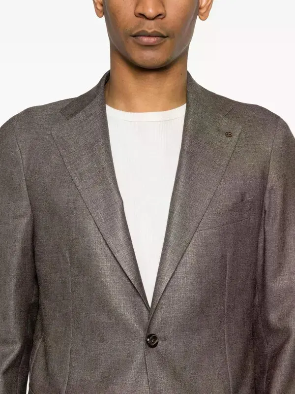 Tagliatore Single-breasted Blazer - Brown
