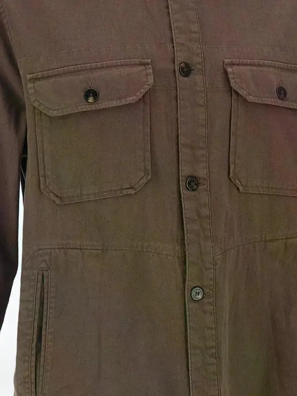 Woolrich Buttoned Pocket Coat - Brown