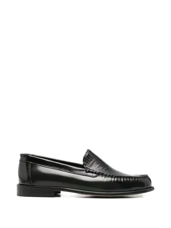 VINNY'S Textured Loafers - Black
