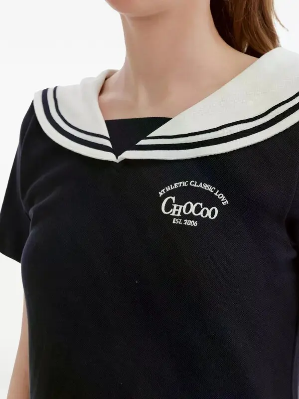 CHOCOOLATE Logo-embroidered Mini Dress