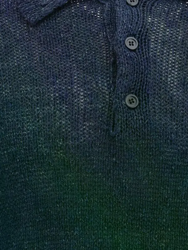 SUNFLOWER Linen Polo Top - Blue
