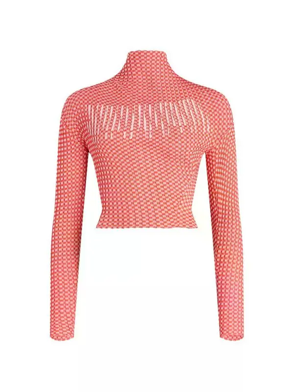 JEAN PAUL GAULTIER Gingham-pattern Asymmetric Top