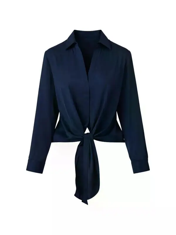 NOUVELLE SILK95FIVE Tie-front Top