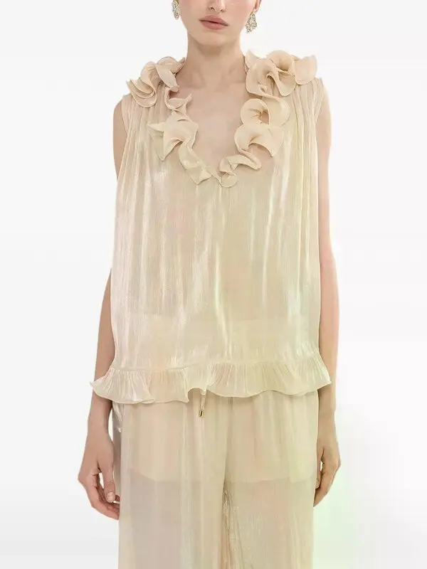 NISSA Wide-leg Trousers - Neutrals