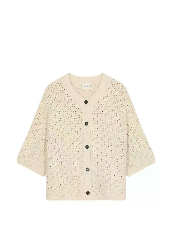 Closed Crew-neck Knit Cardigan