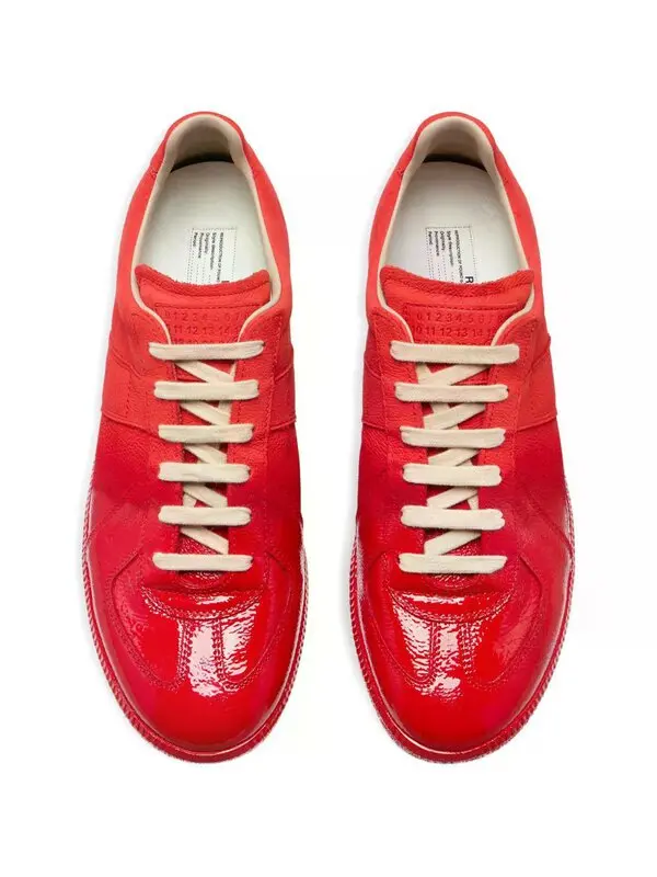 MAISON MARGIELA Replica Leather Sneakers - Red