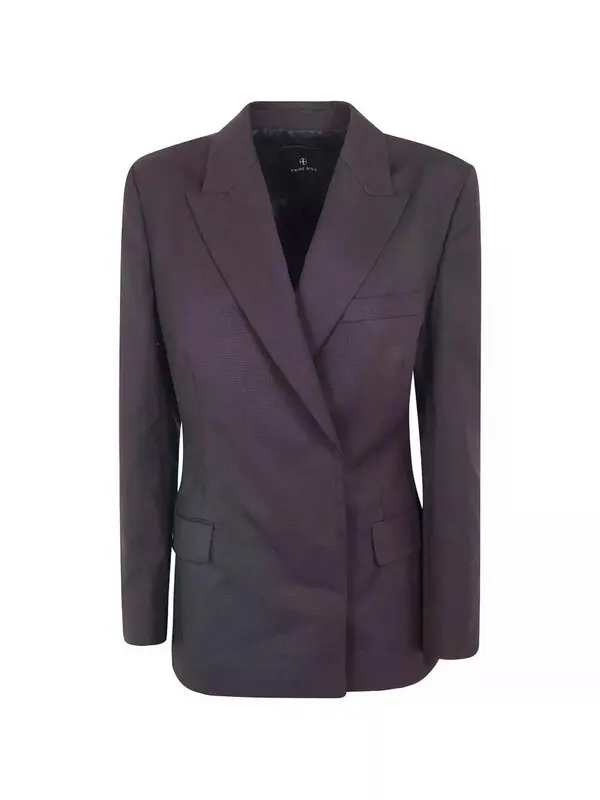 ANINE BING Double-breasted Blazer - Brown
