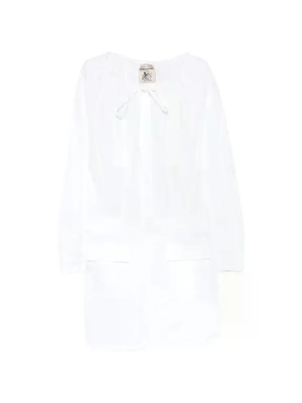 SEMICOUTURE Ricarda Tie-neck Mini Dress