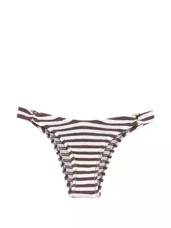 Bond Eye Striped Bikini Bottom - Brown