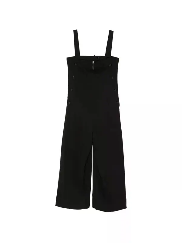 Isabel Benenato Button Zip Jumpsuit - Black