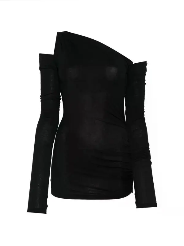 Isabel Benenato Long-sleeve Cold-shoulder Top